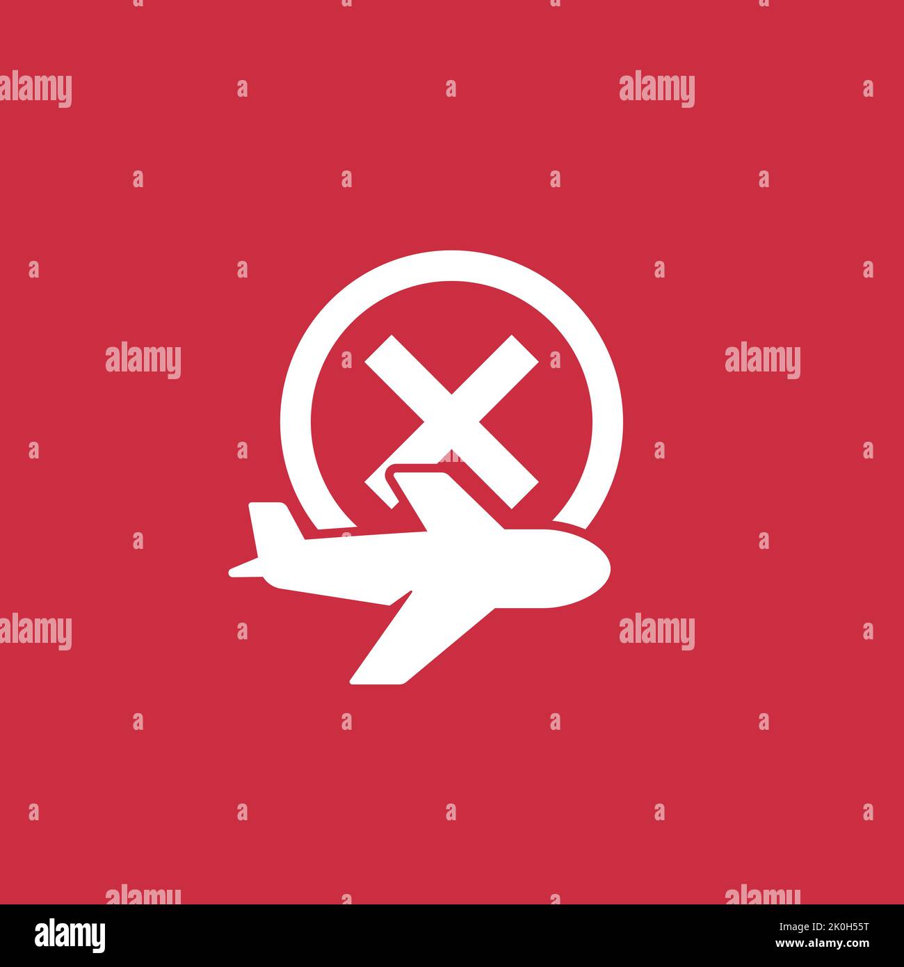 cancelled flight icon, vector sign Stock Vector Image & Art - Alamy