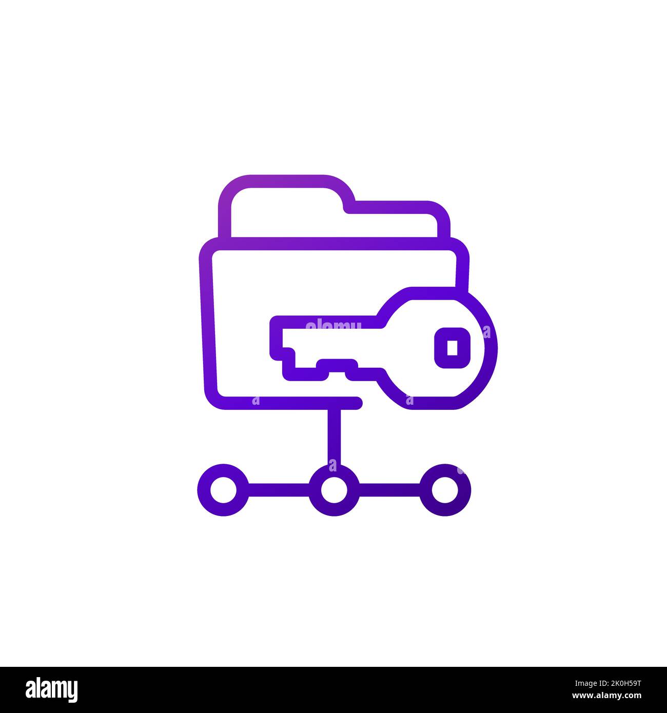 folder and key line icon, vector Stock Vector Image & Art - Alamy