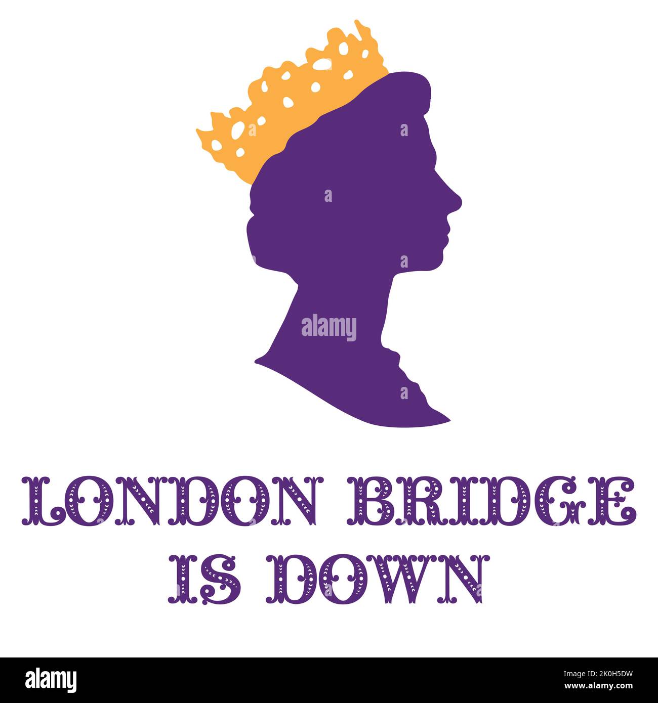 London Bridge Collapsed Queen Elizabeth Ii Died 1926 2022 Tragic Event Stock Vector Image 9122