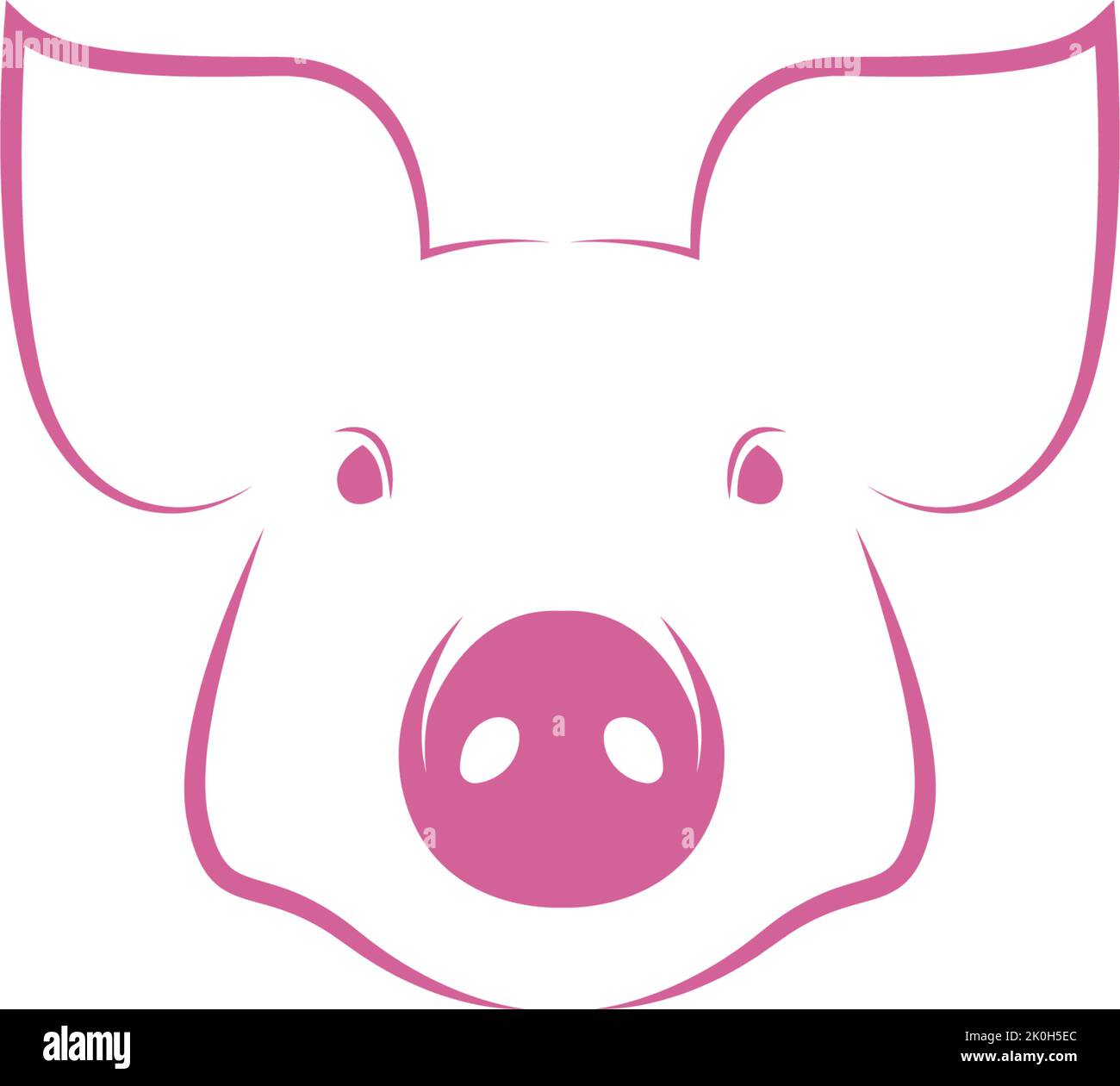 Pig icon logo design illustration template Stock Vector Image & Art - Alamy