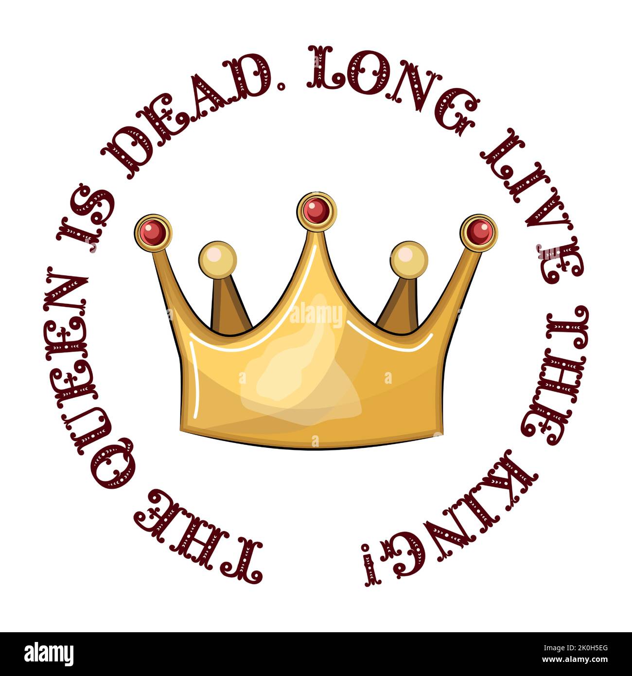 The Queen is dead. Long live the King. Queen Elizabeth II 1926 - 2022 Stock Vector Image & Art ...