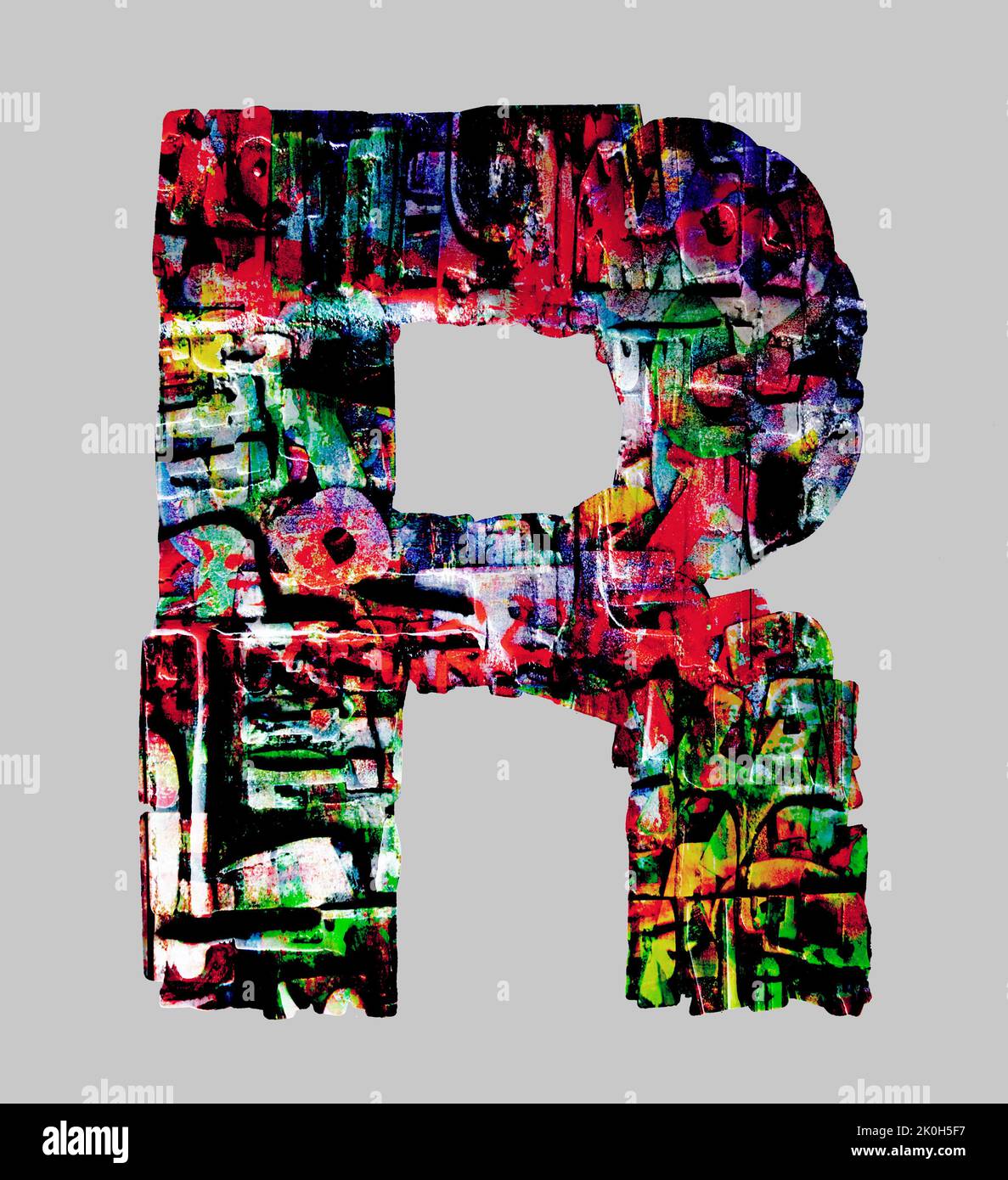 Graffiti alphabet letter r hi-res stock photography and images - Alamy