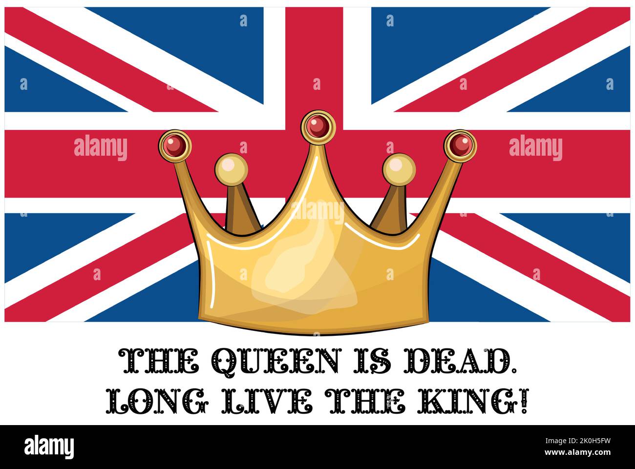 The Queen is dead. Long live the King. Queen Elizabeth II 1926 - 2022 Stock Vector Image & Art ...