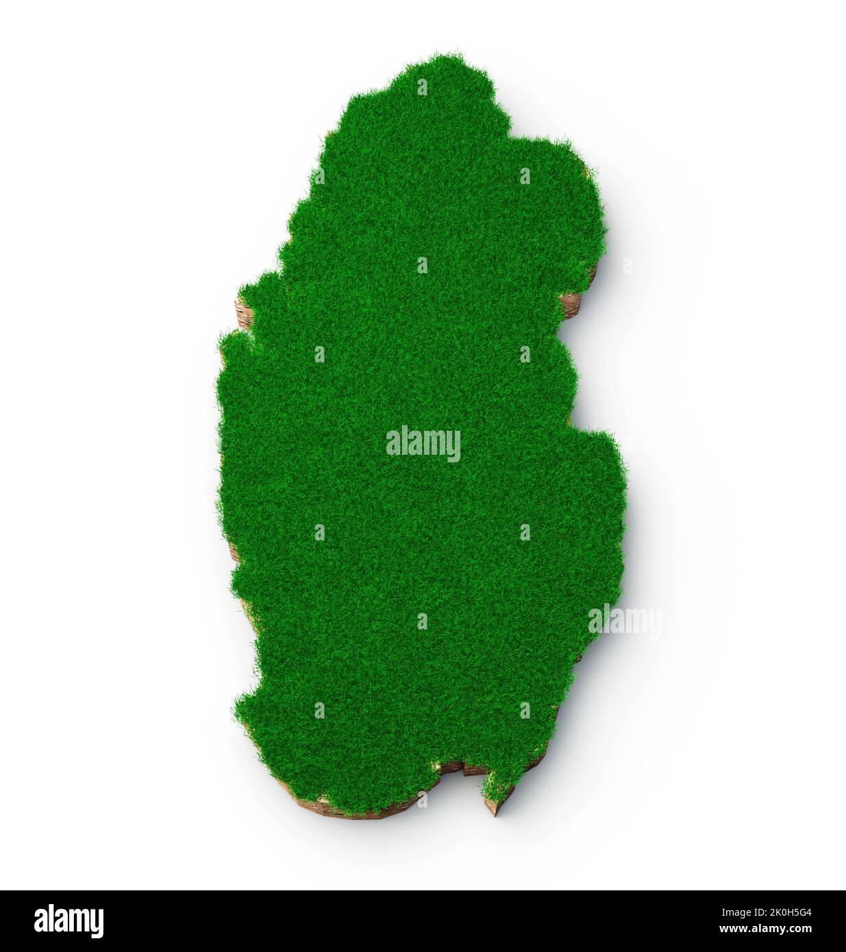 A 3D rendering of the Qatar map Geography Cartography and topology ...
