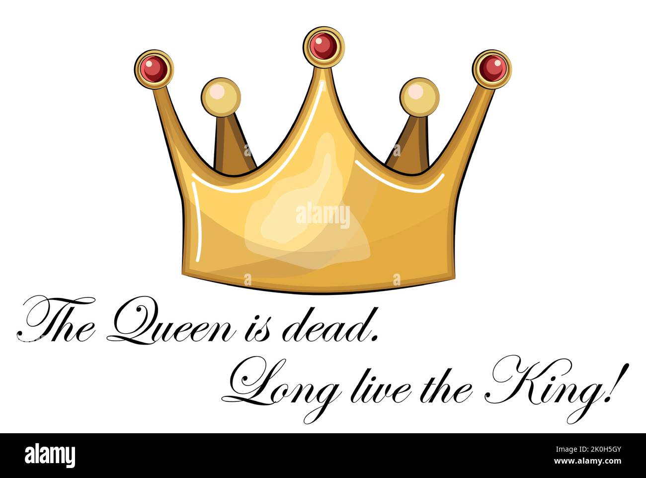 The Queen is dead. Long live the King. Queen Elizabeth II 1926 - 2022 Stock Vector Image & Art ...