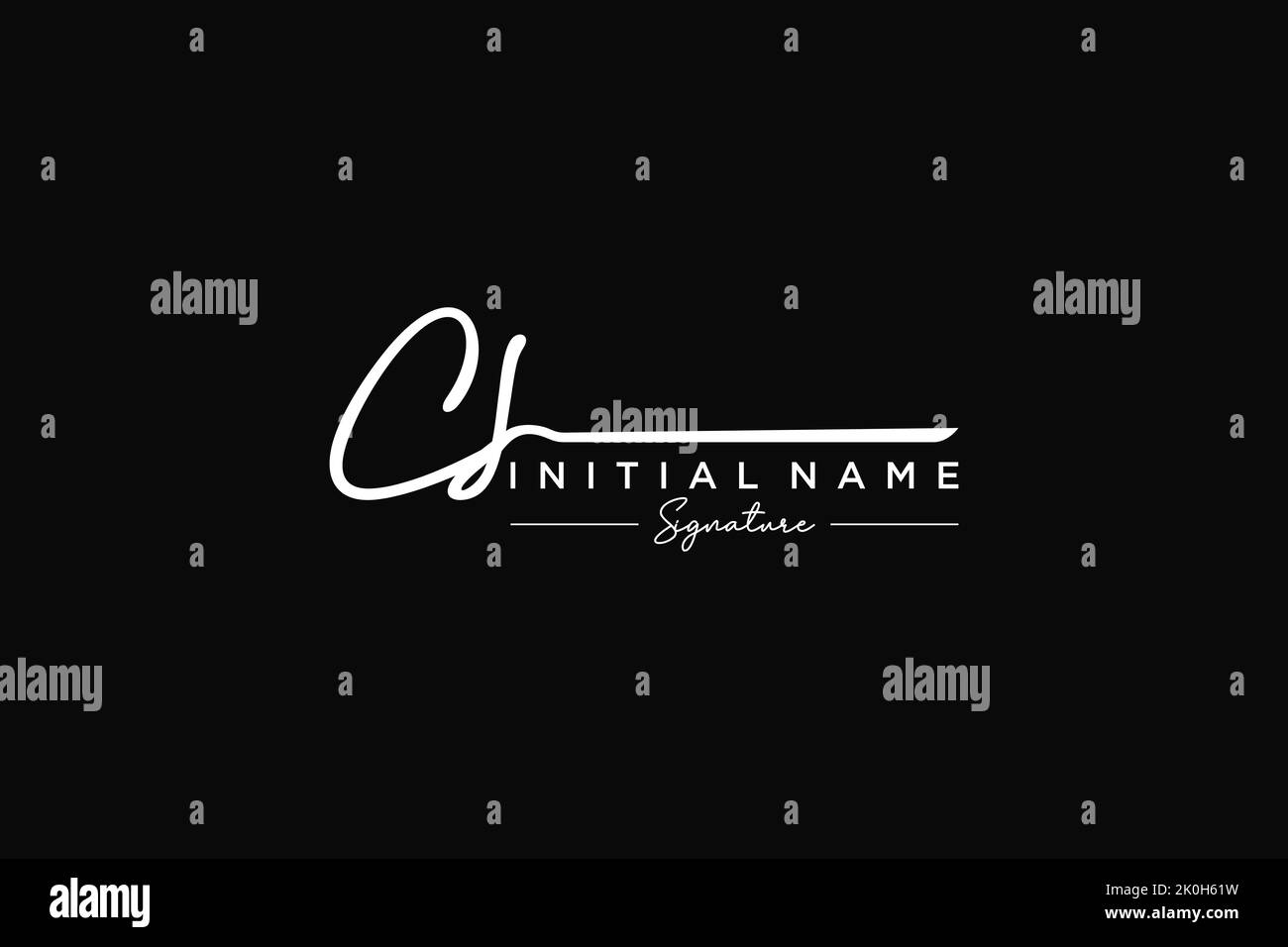 CS signature logo template vector. Hand drawn Calligraphy lettering ...