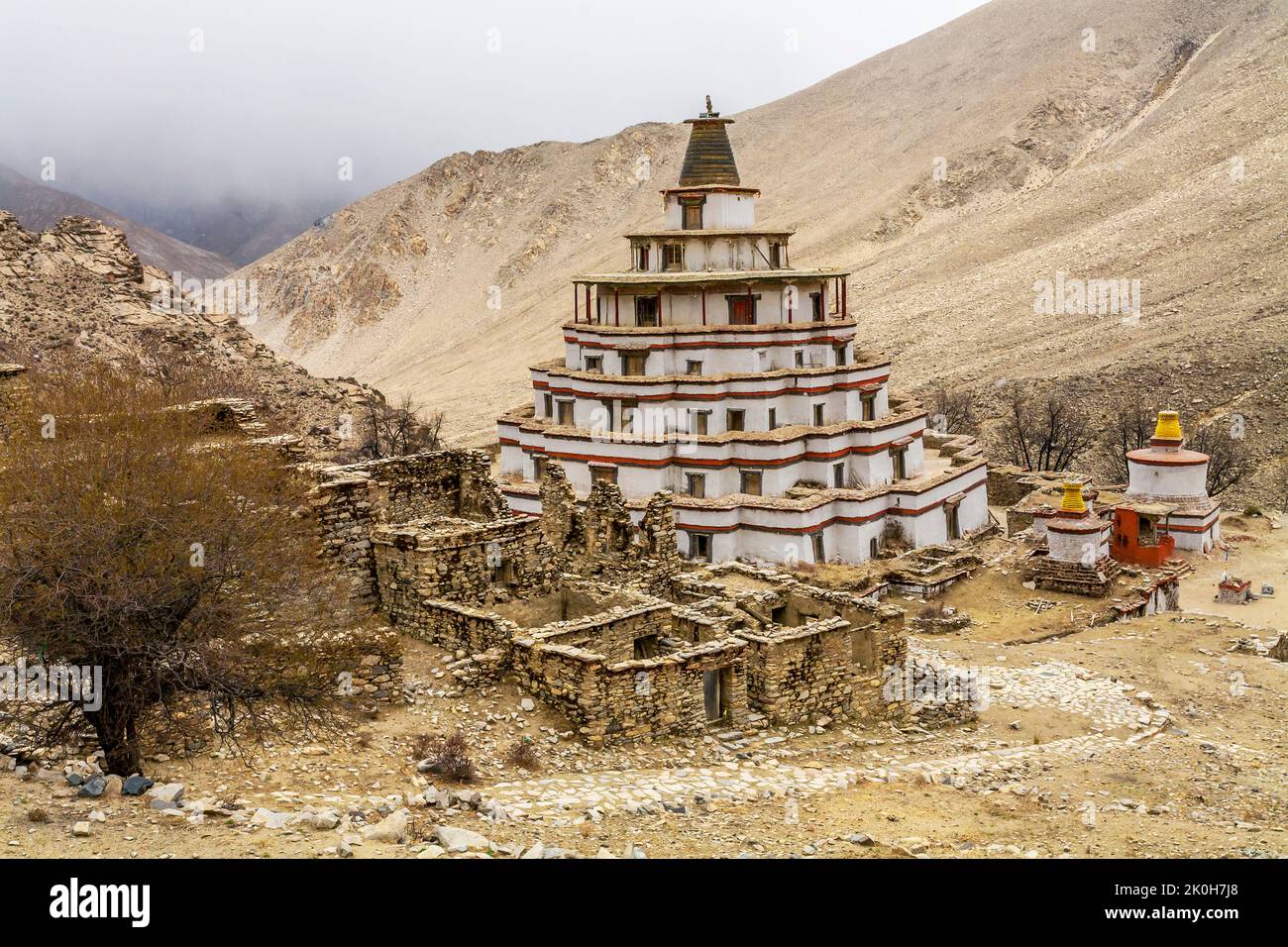 Great Jonang Kumbum (XIV/XV century) complex, Tibet, China Stock Photo ...