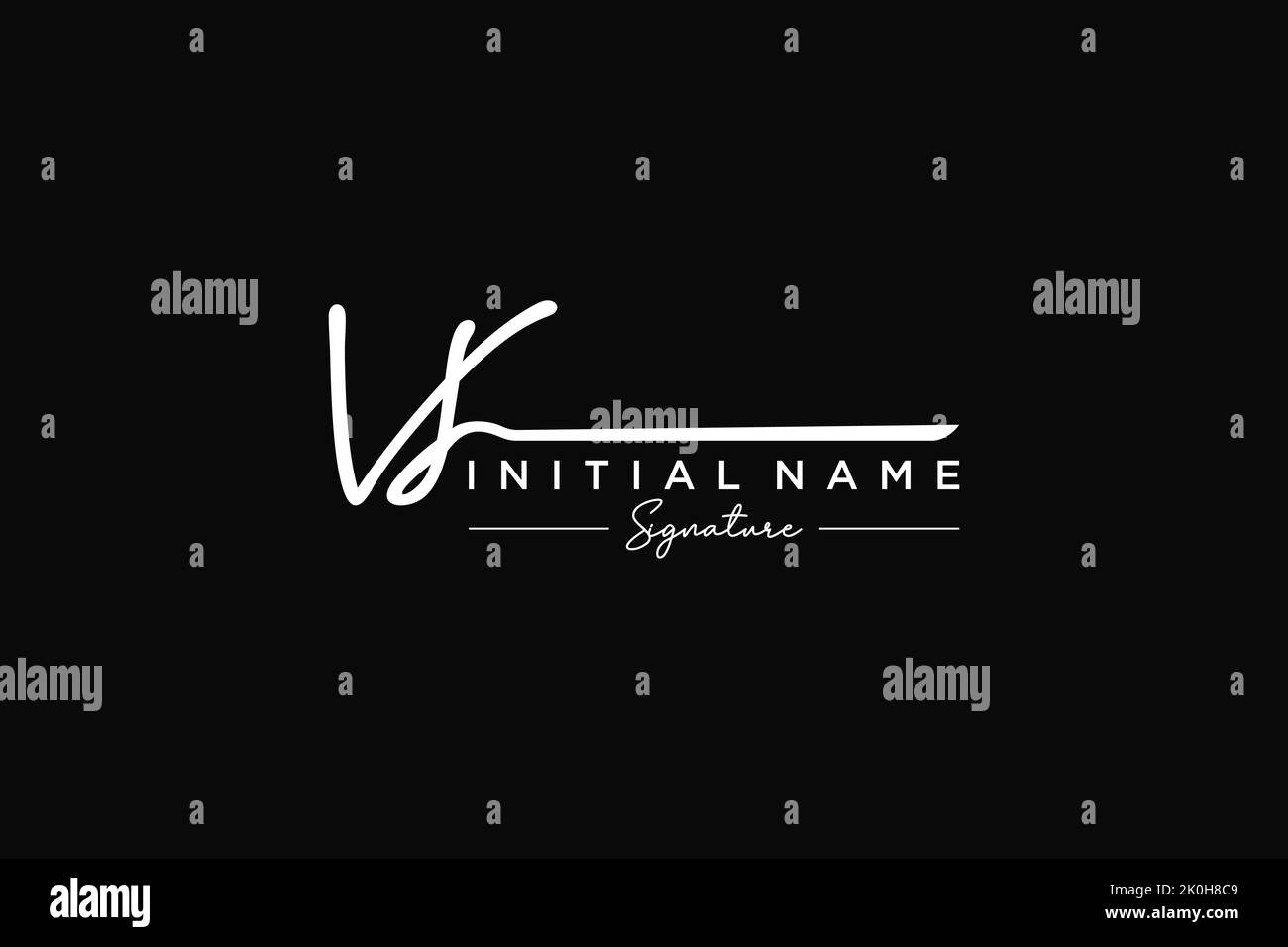VS signature logo template vector. Hand drawn Calligraphy lettering ...