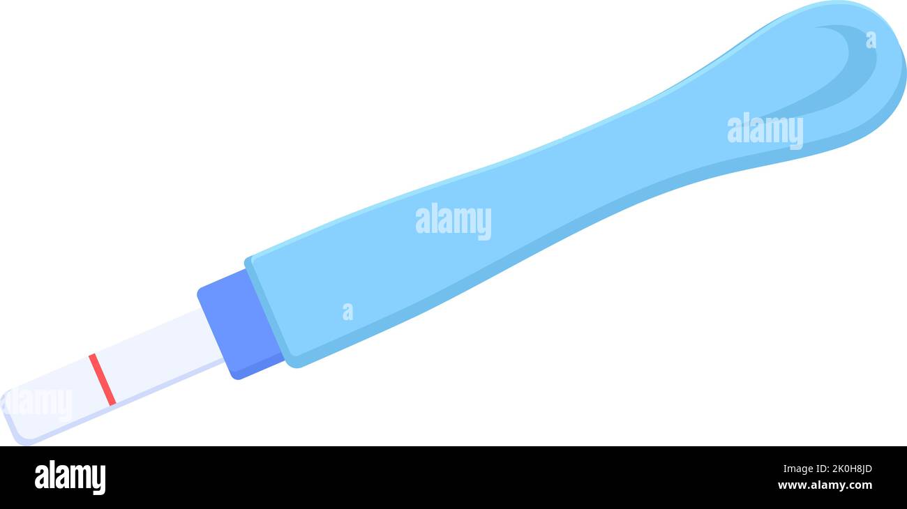 negative pregnancy test with one strip. Stock vector illustration in ...