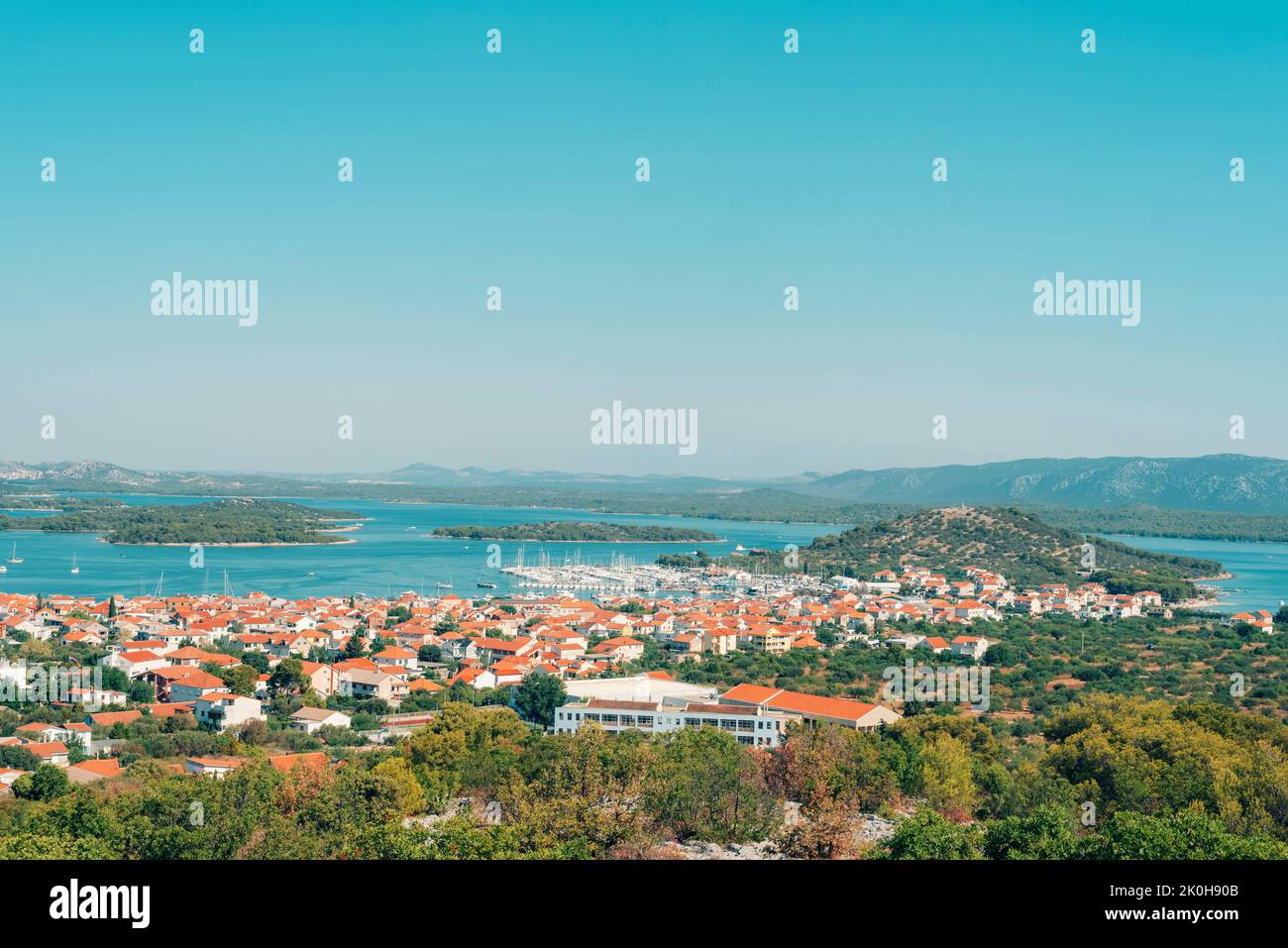 Aerial view of Murter town, Murter island, Croatia Stock Photo - Alamy
