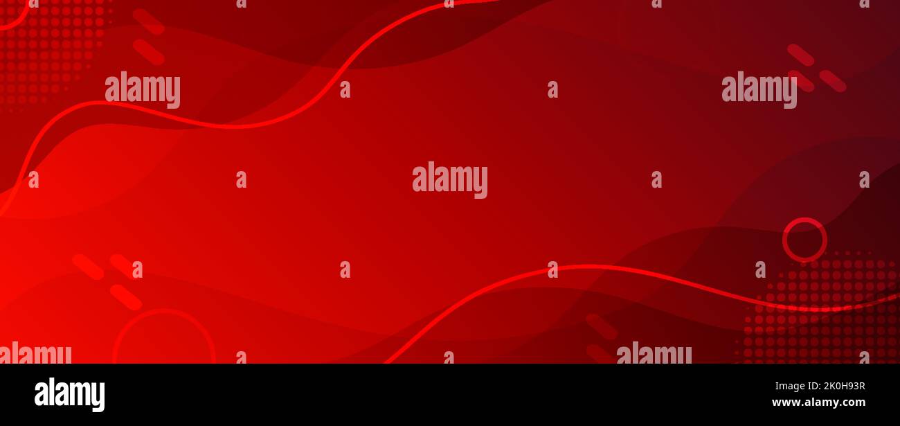 Abstract red liquid banner memphis cover wallpaper. Bright color fluid ...