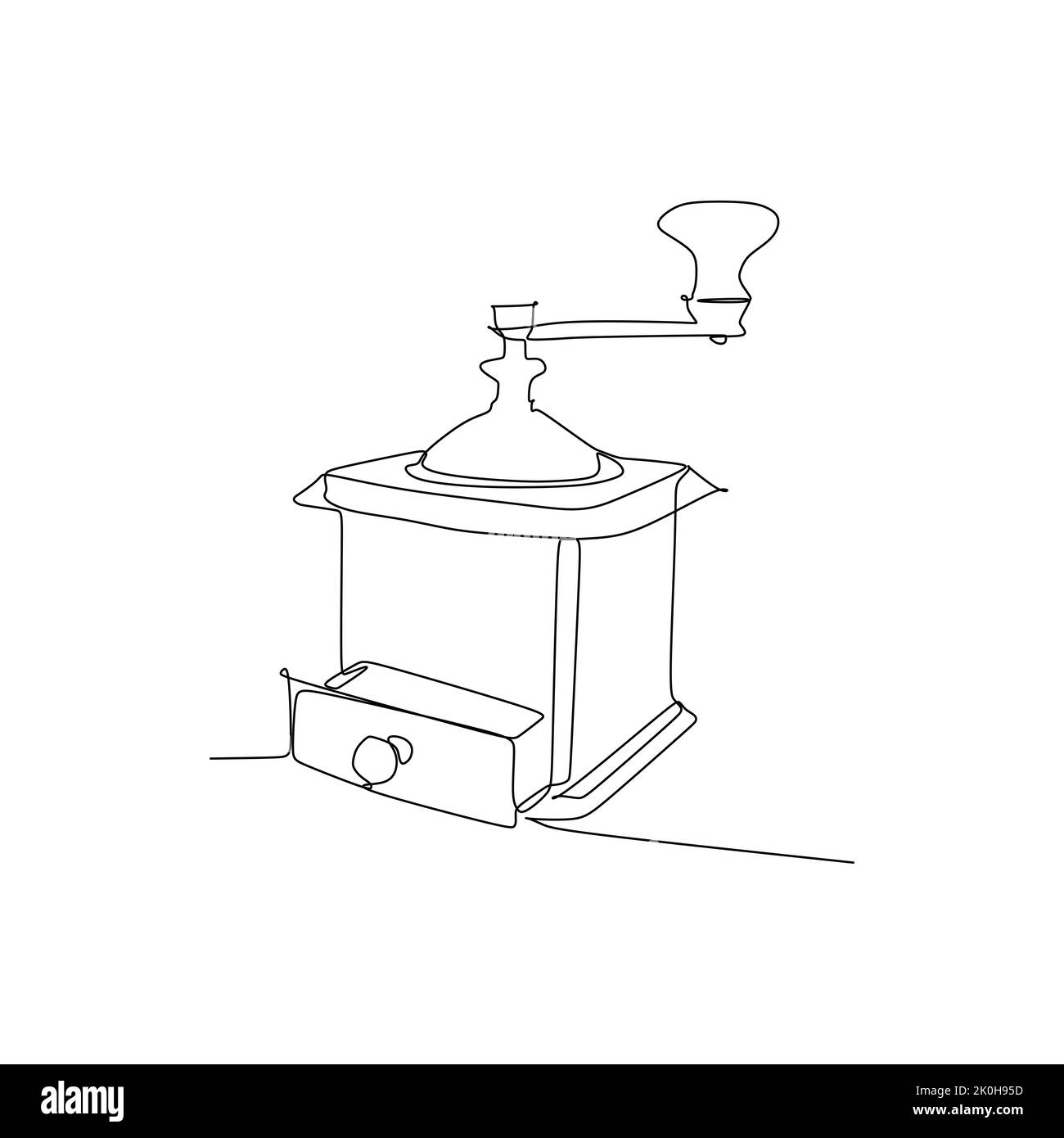 Vintage coffee mill isolated on white background. Kitchen appliance ...