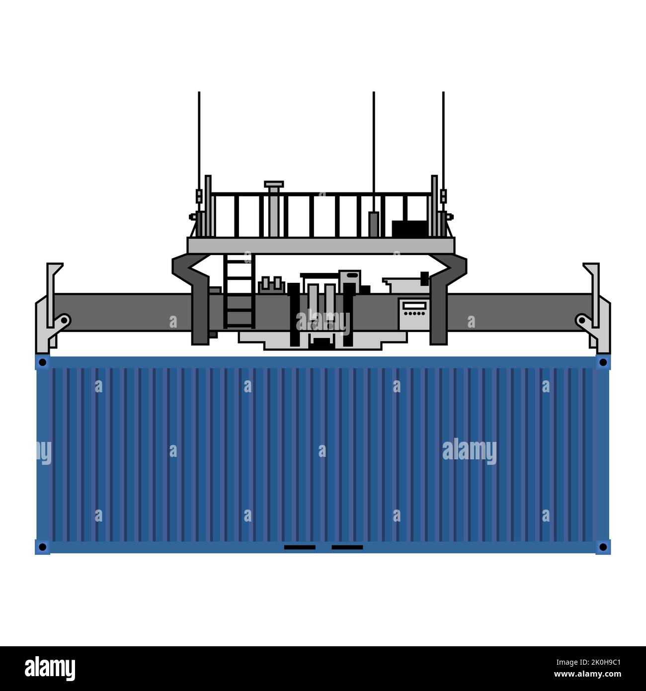Heavy lift container cranes Stock Vector Images - Alamy
