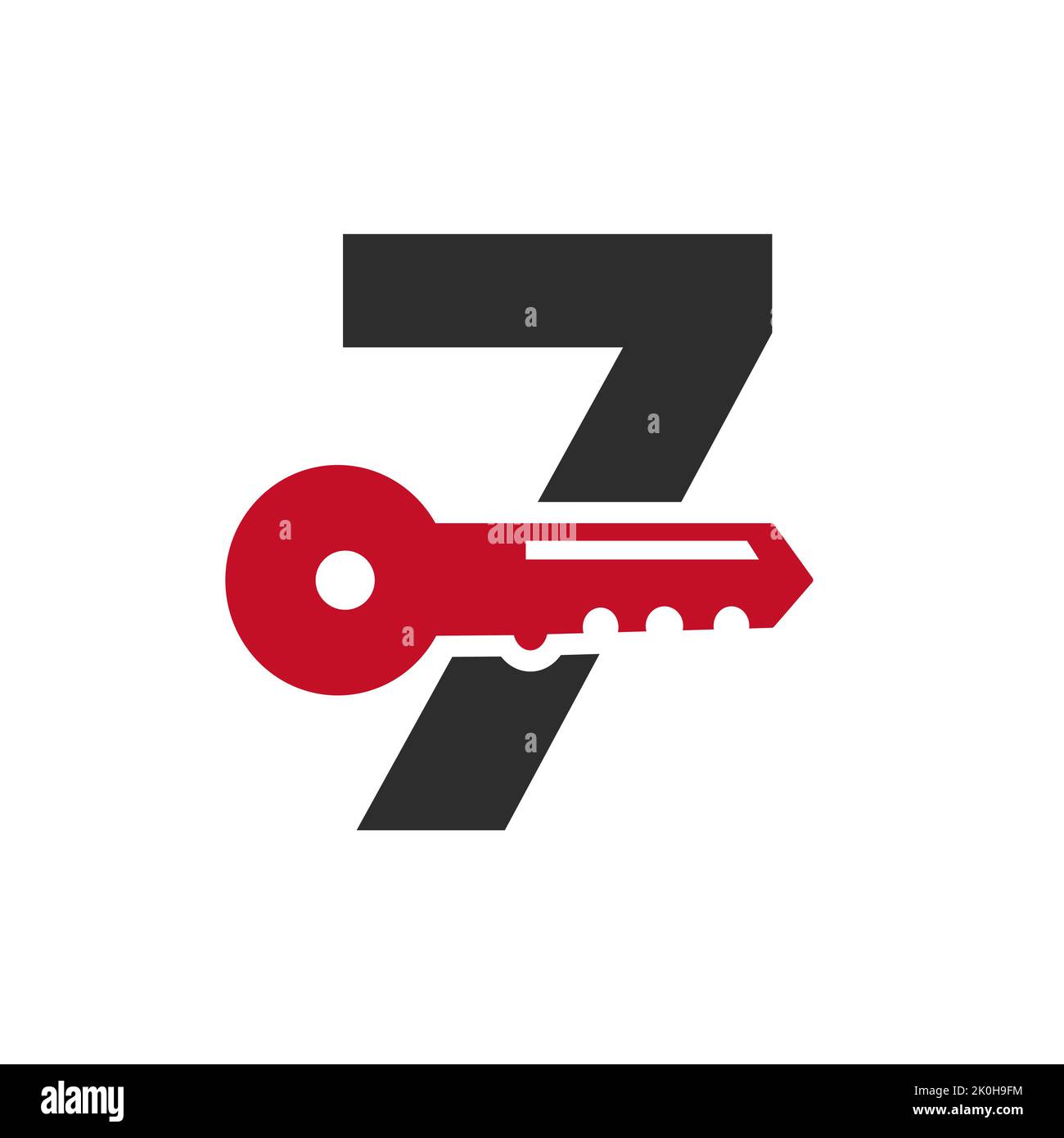 Letter 7 Key Logo Combine With House Locker Key For Real Estate and ...