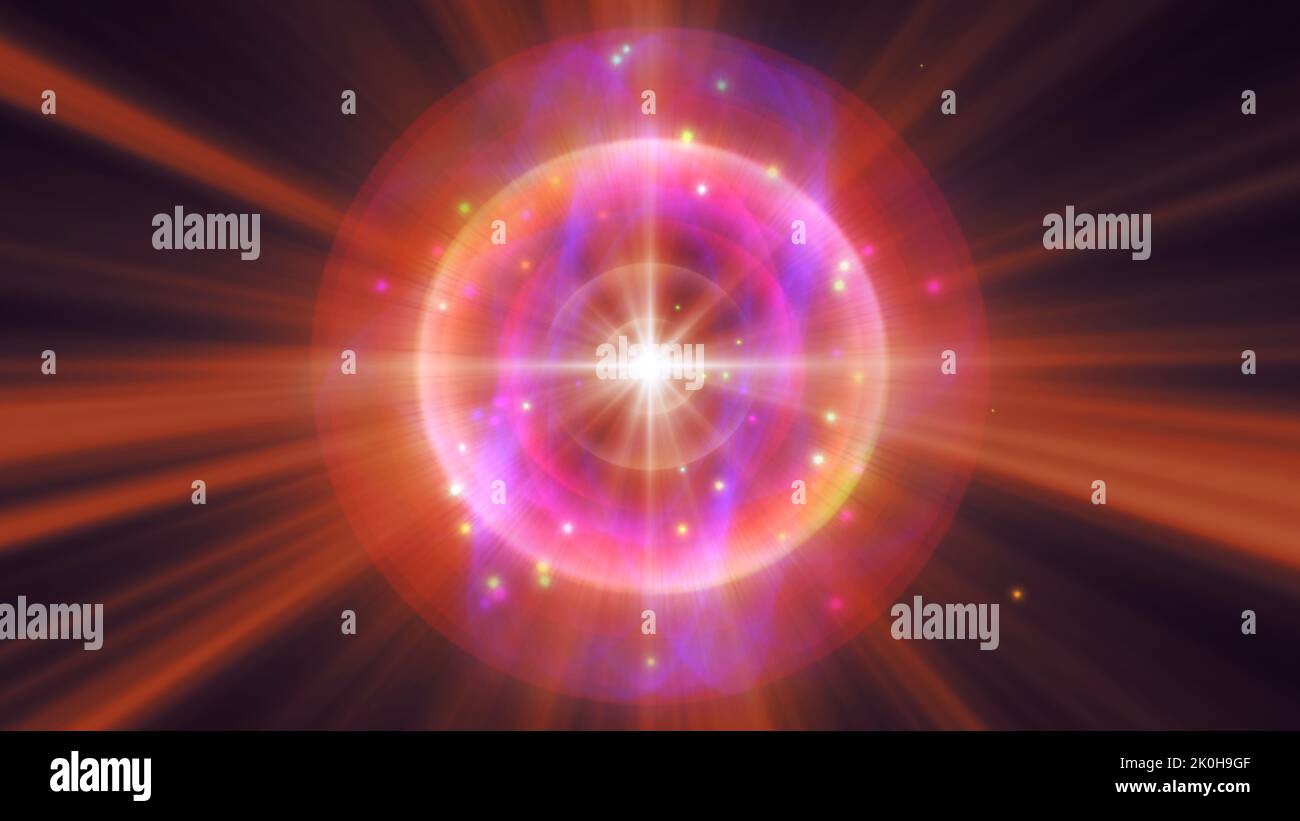 atom light ray glow abstract, 3d render illustration Stock Photo - Alamy