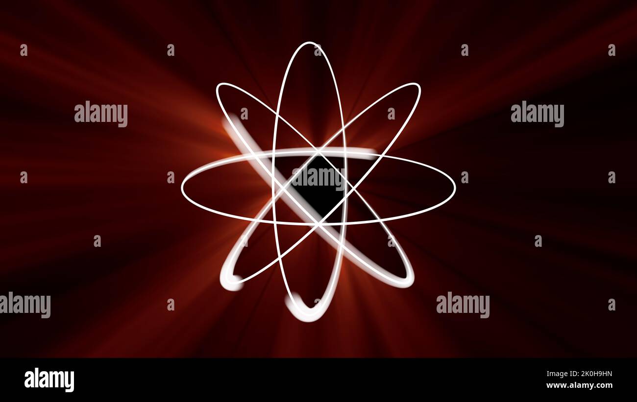 atom abstract light model, 3d illustration render Stock Photo - Alamy