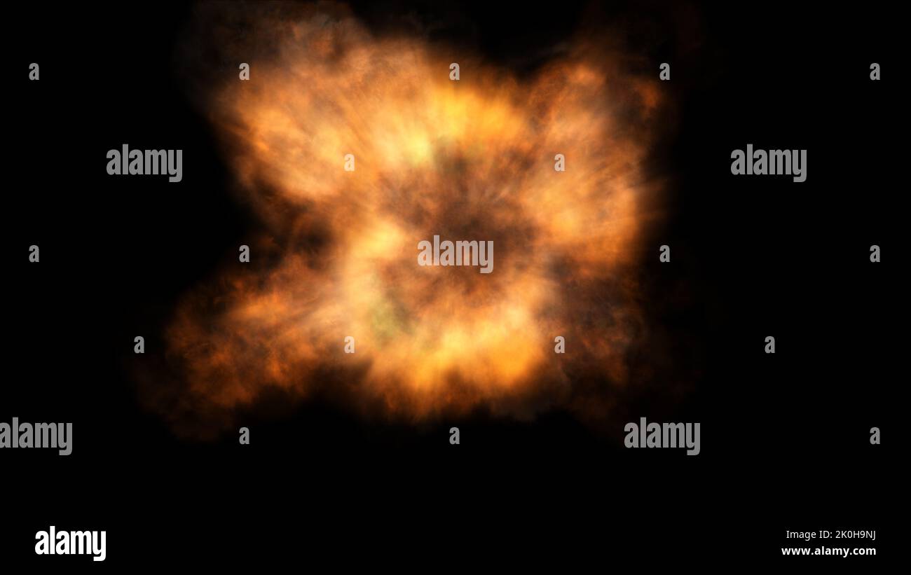 fire flame explosion in space, abstract illustration Stock Photo - Alamy