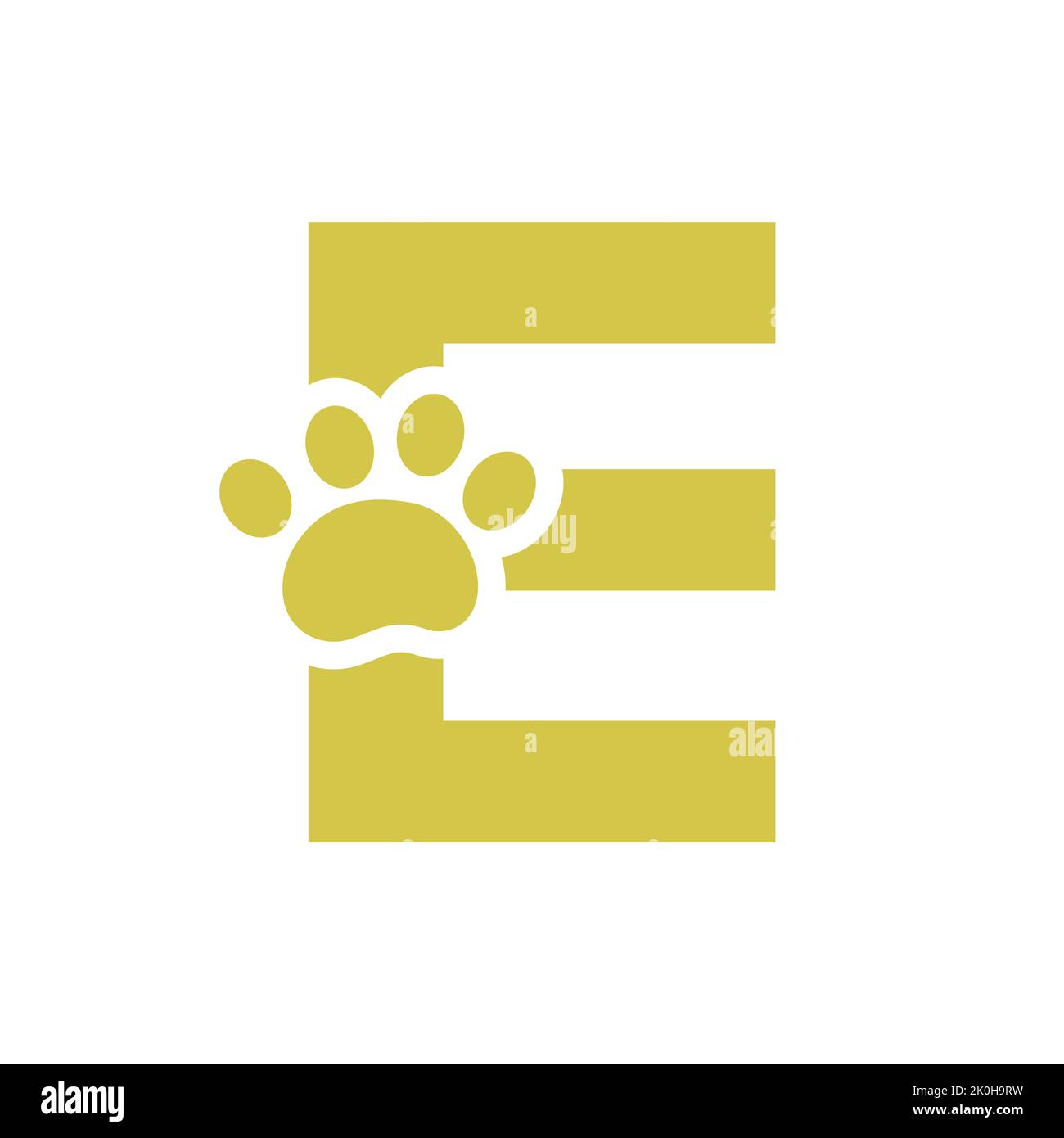 Letter E Pet Care Logo, Dog Logo Design Vector Sign and Symbol Template ...