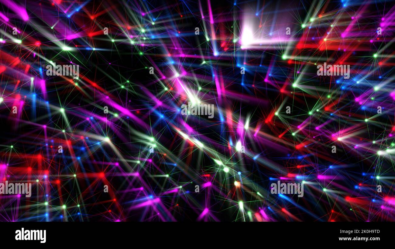 laser ray light neon rays illustration render Stock Photo - Alamy