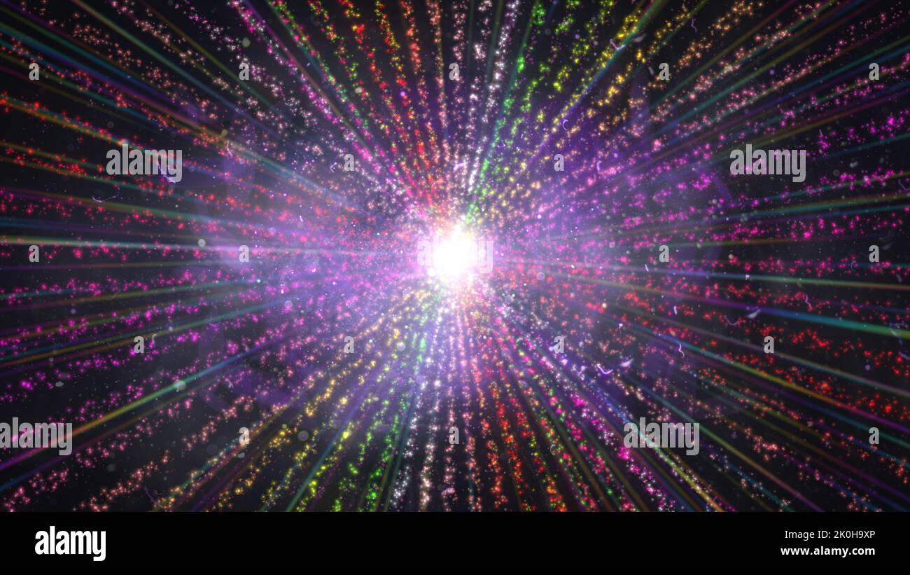 particle laser light color ray illustration render Stock Photo - Alamy