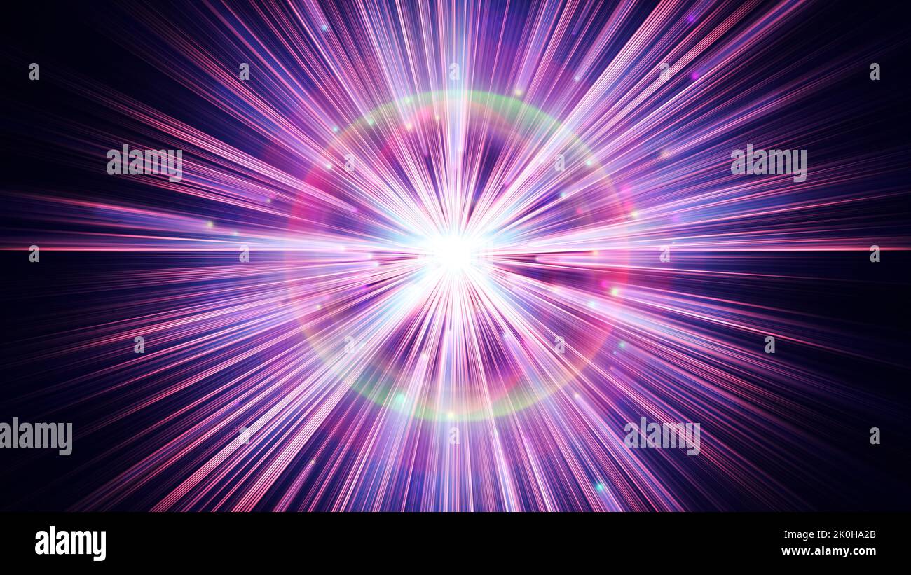 atom light ray glow abstract, 3d render illustration Stock Photo - Alamy