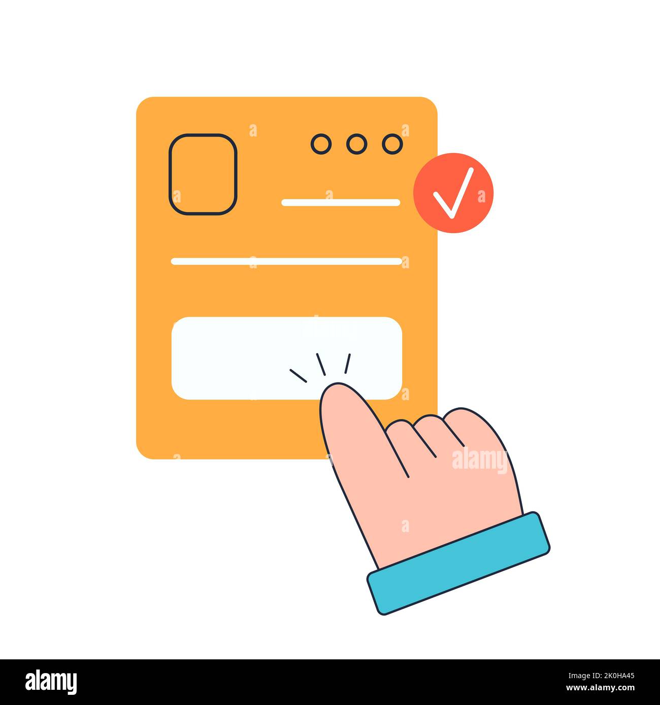 Services website icon - online registration business illustration Stock ...