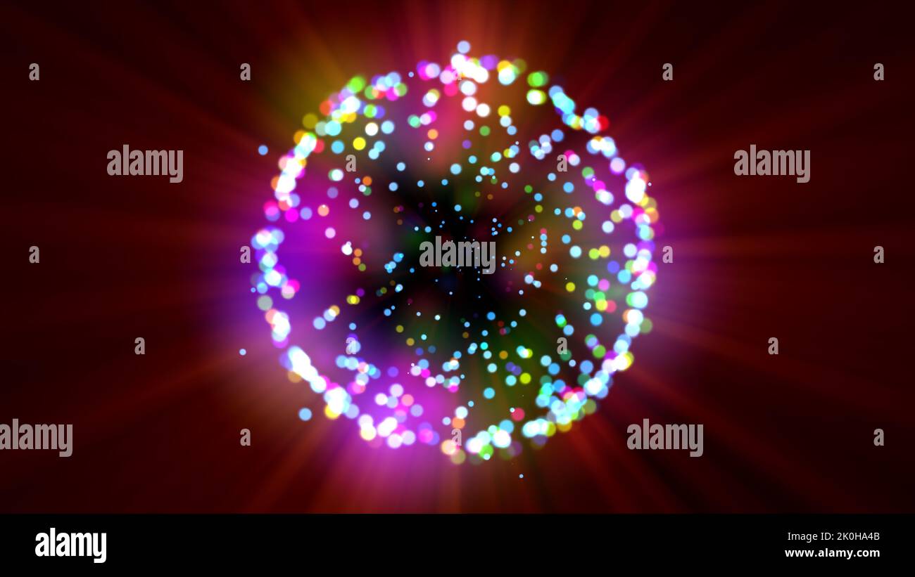 cell particle light ray color, illustration render Stock Photo - Alamy