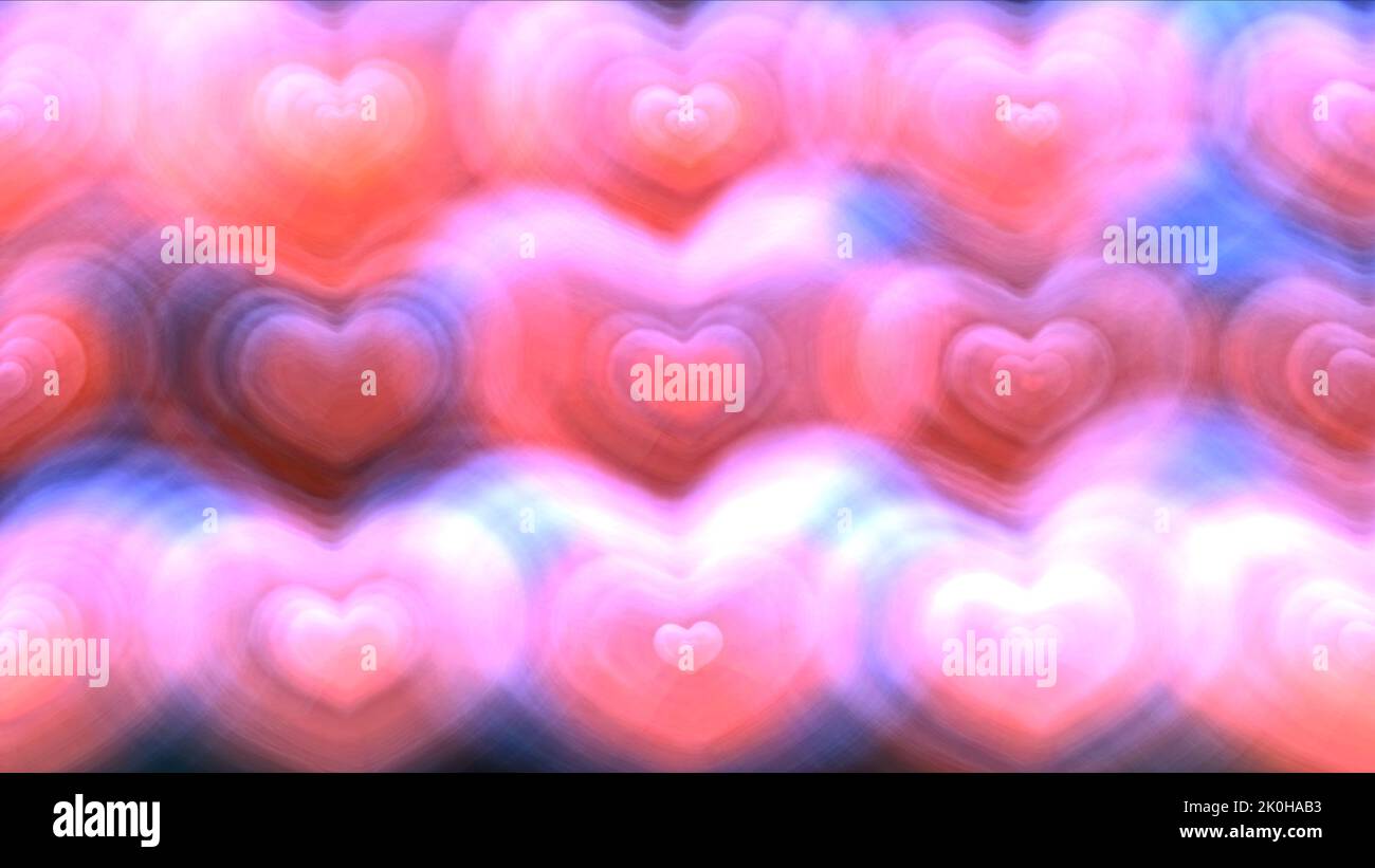 Colorful light abstract hearts background illustration render Stock ...