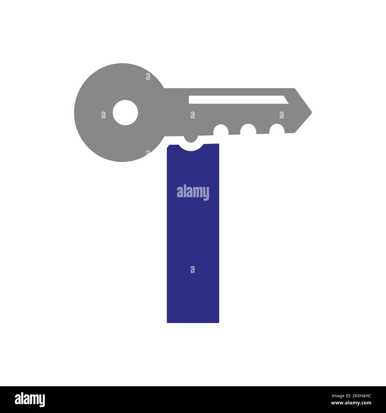 Letter T Key Logo Combine With House Locker Key For Real Estate and ...