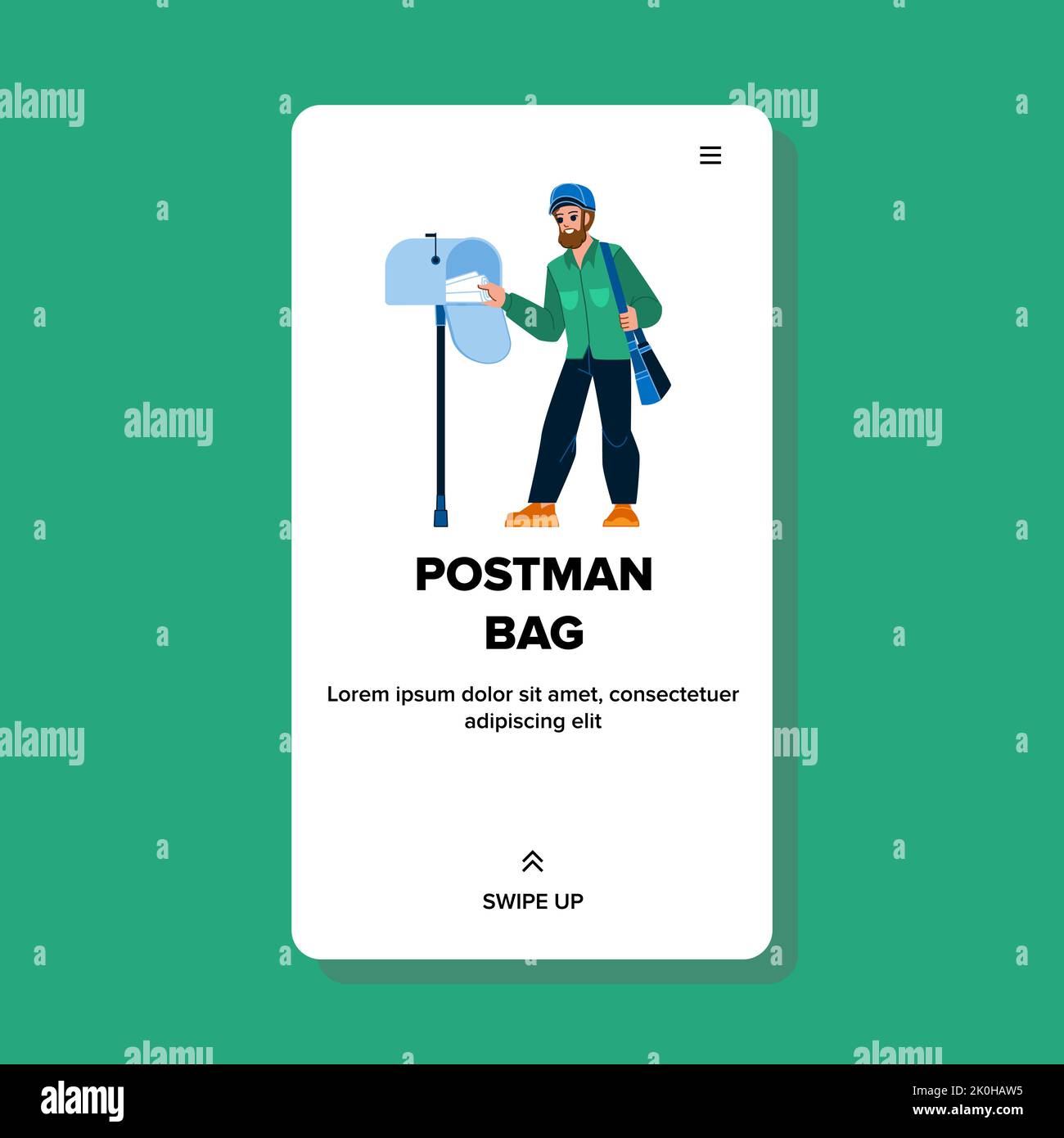 postman bag vector Stock Vector Image & Art - Alamy