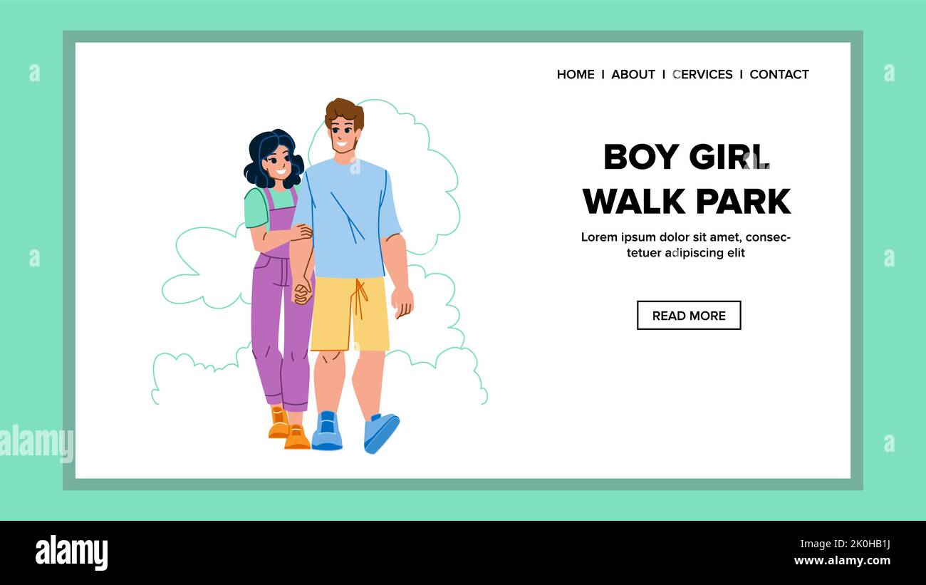 Couple walk love countryside Stock Vector Images - Alamy