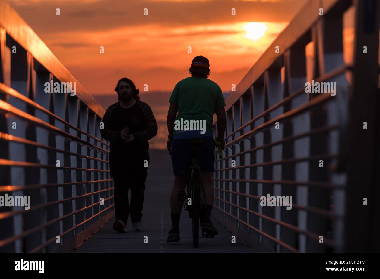 Seattle, USA. 11th Sep, 2022. A beautiful smokey sunset over Elliott ...