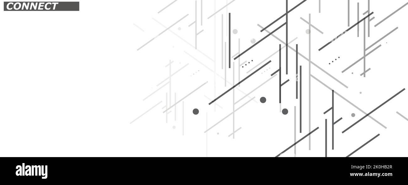 Minimal dynamic design. Connection lines background Vector graphics ...