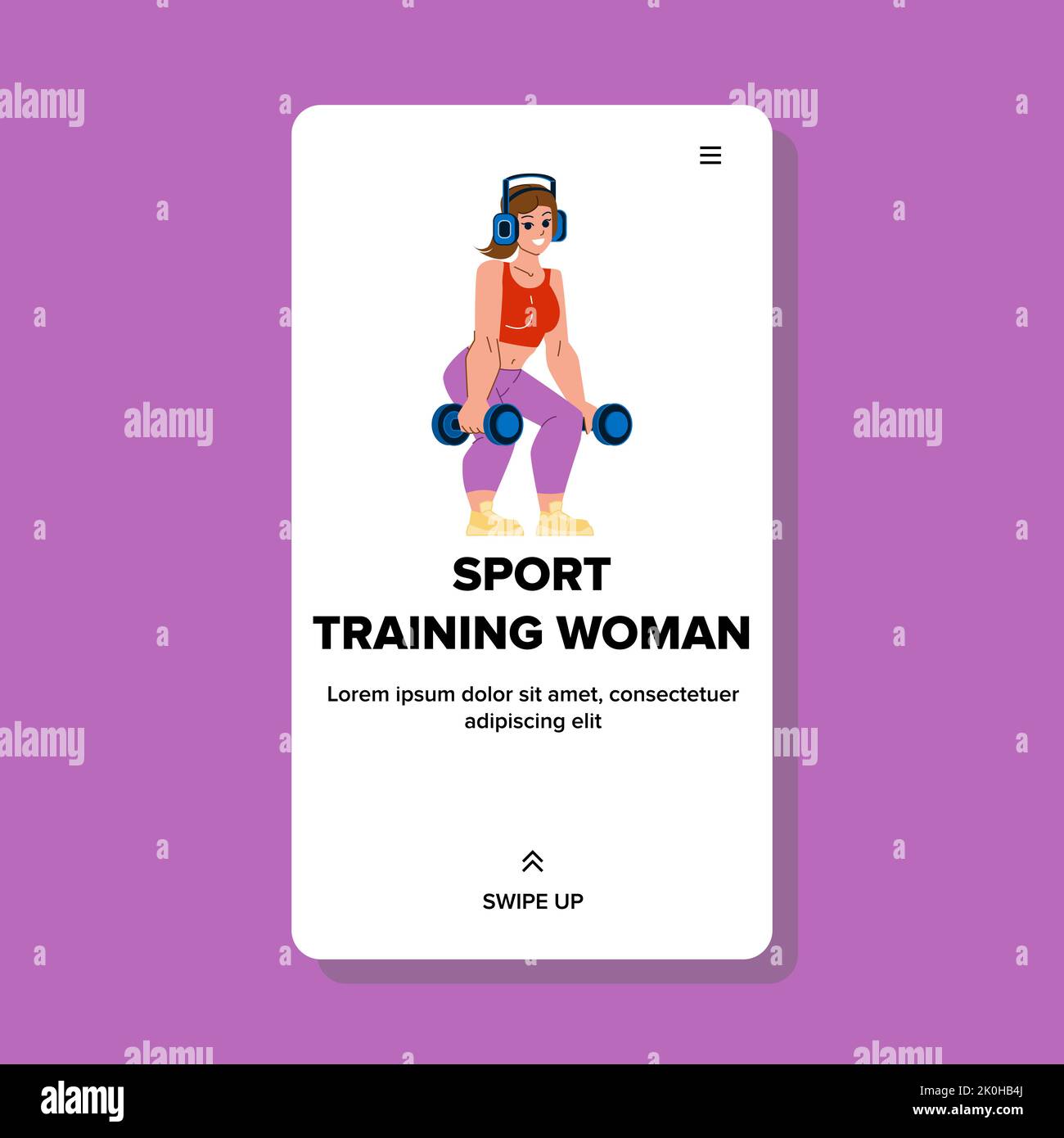 sport training woman vector Stock Vector Image & Art - Alamy