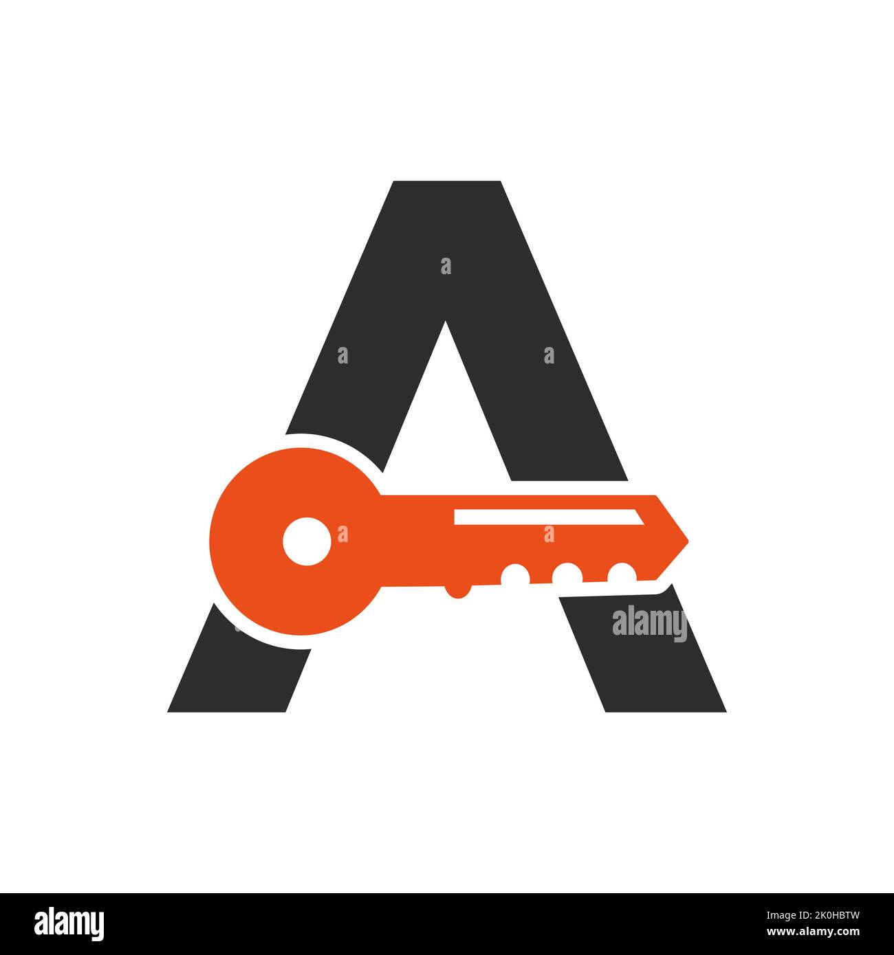 Letter A Key Logo Combine With House Locker Key For Real Estate and ...