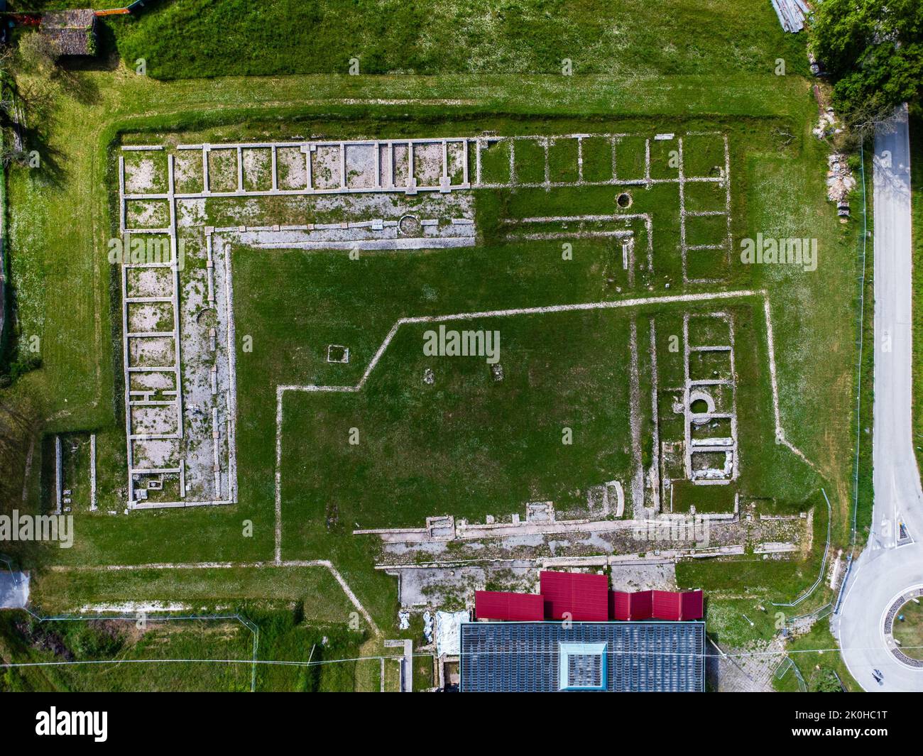 The Roman amphitheater of Suasa, ruins in the Archaeological Park ...