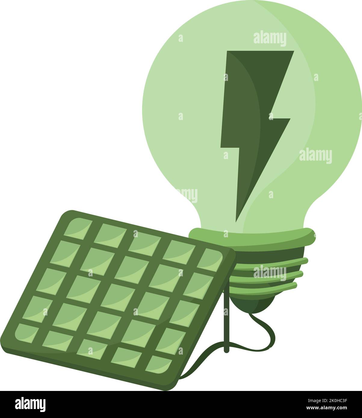 bulb and solar panel Stock Vector Image & Art - Alamy