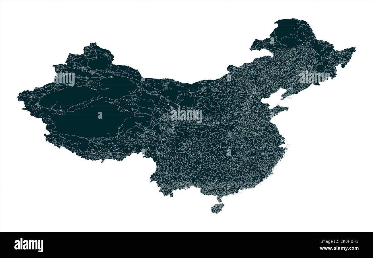China road vector map illustration,China map with road,china road,china ...