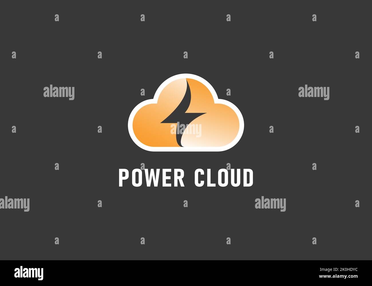 Cloud computing Flash fast speed Logo design vector template Stock ...