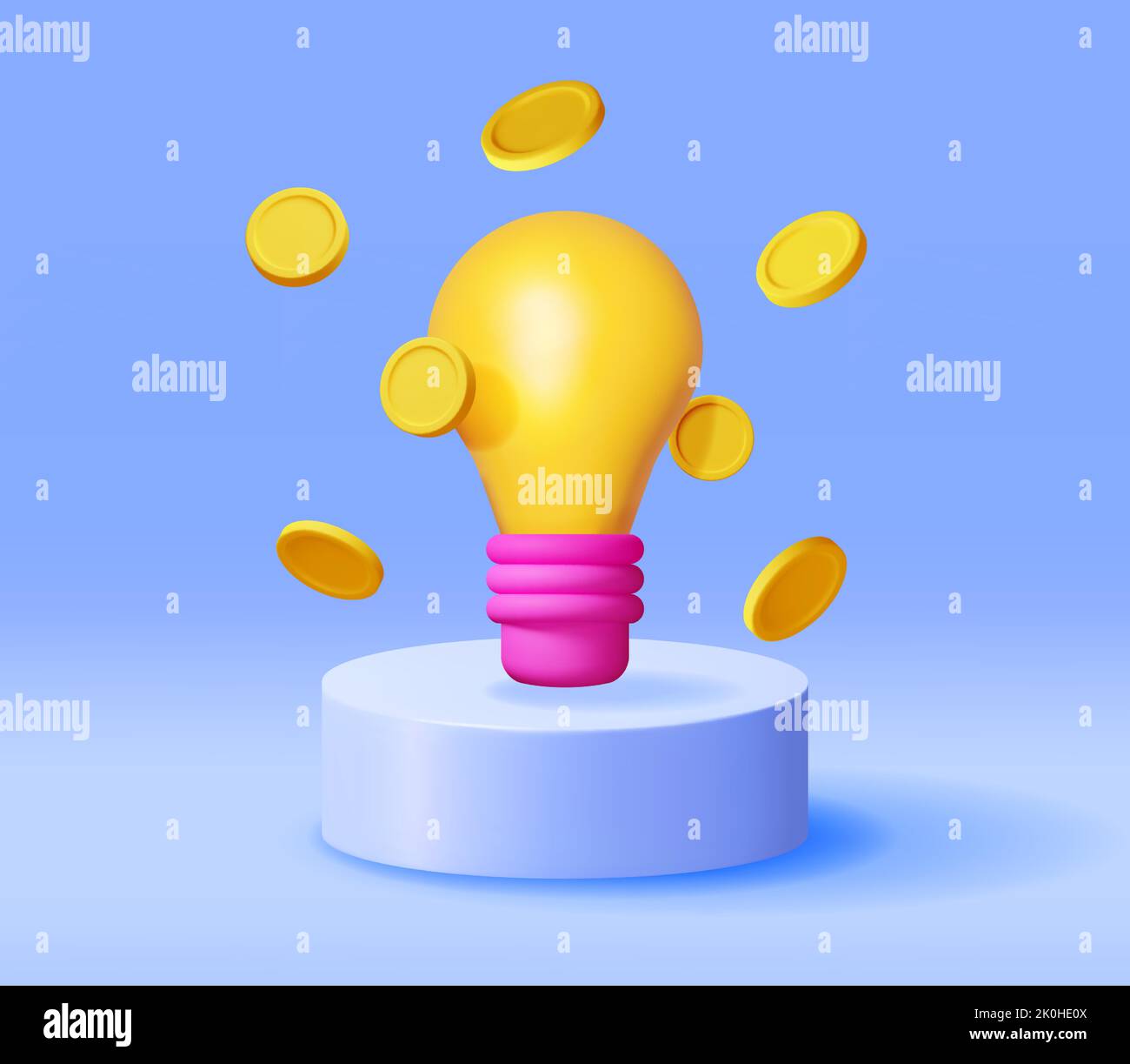 Light bulb gold coins Stock Vector Images - Alamy
