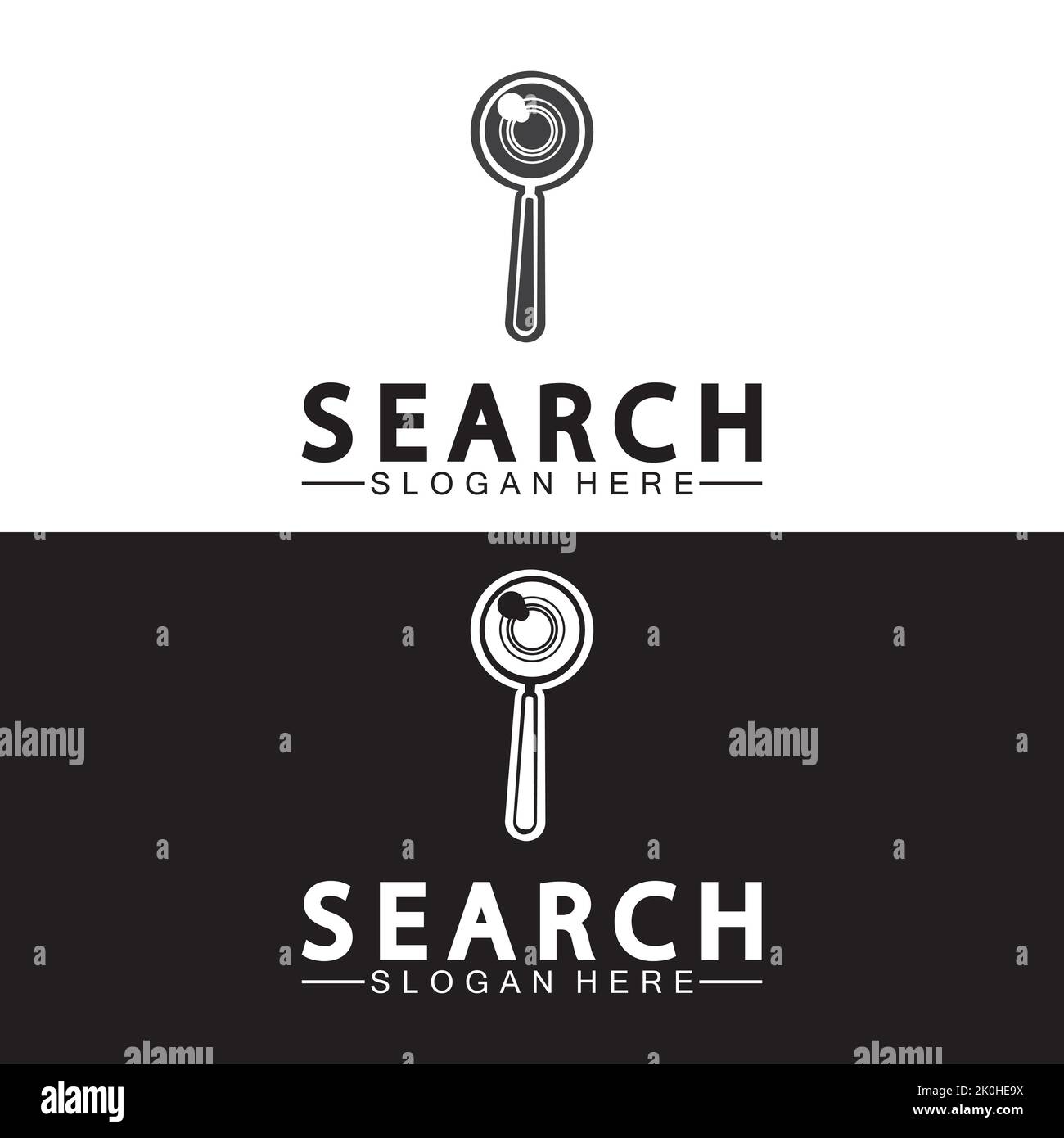 Search Logo With Magnifying Glass And Eye Symbol icon vector Stock ...