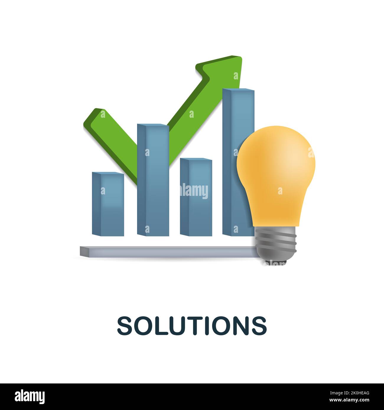 Solutions icon. 3d illustration from brain procces collection. Creative ...