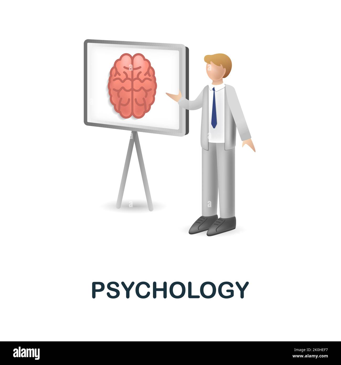 Psychology icon. 3d illustration from brain procces collection ...