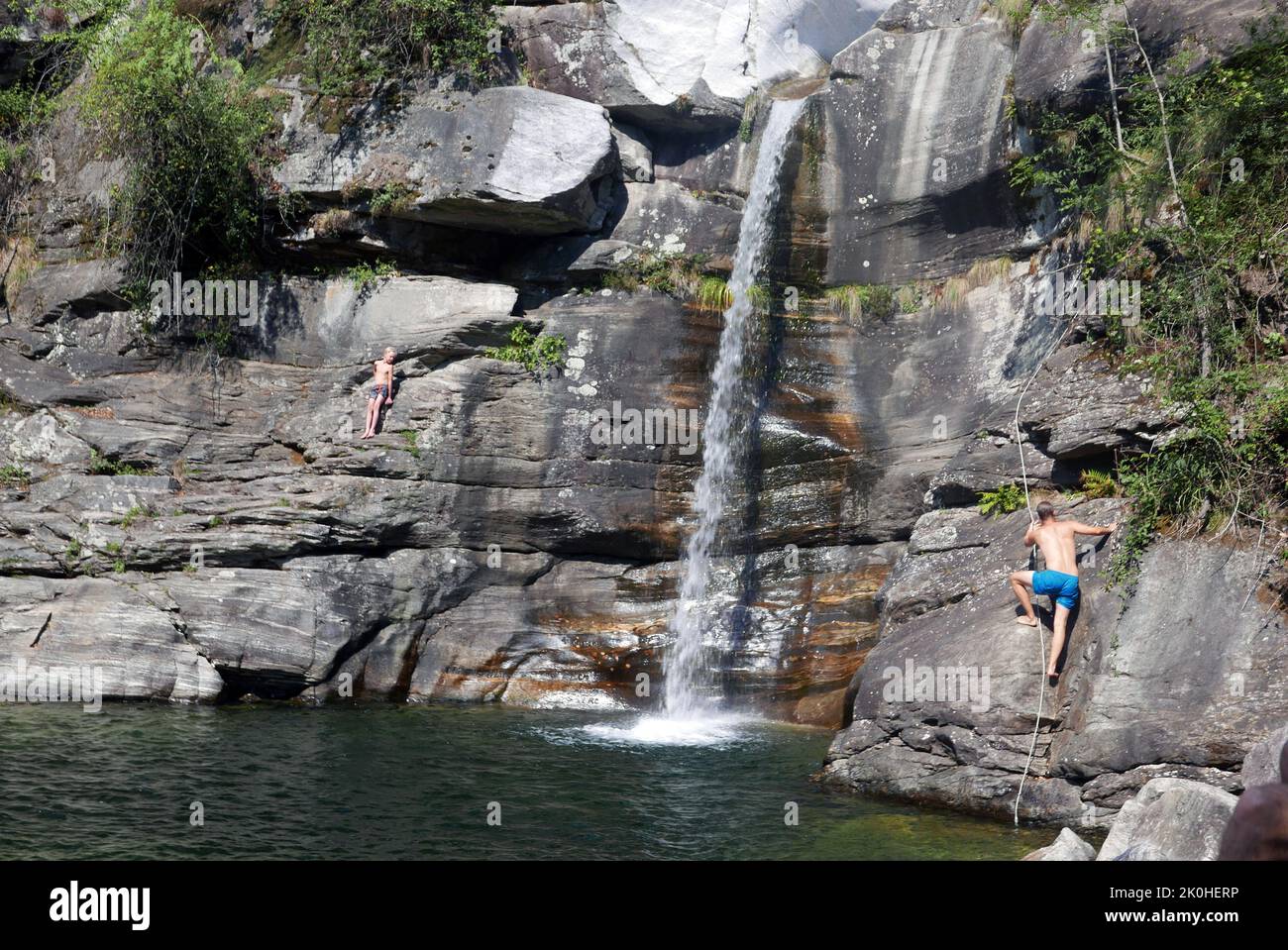 OSOGNA, SWITZERLAND - AUGUST 10, 2022: people enjoy the Osogna ...