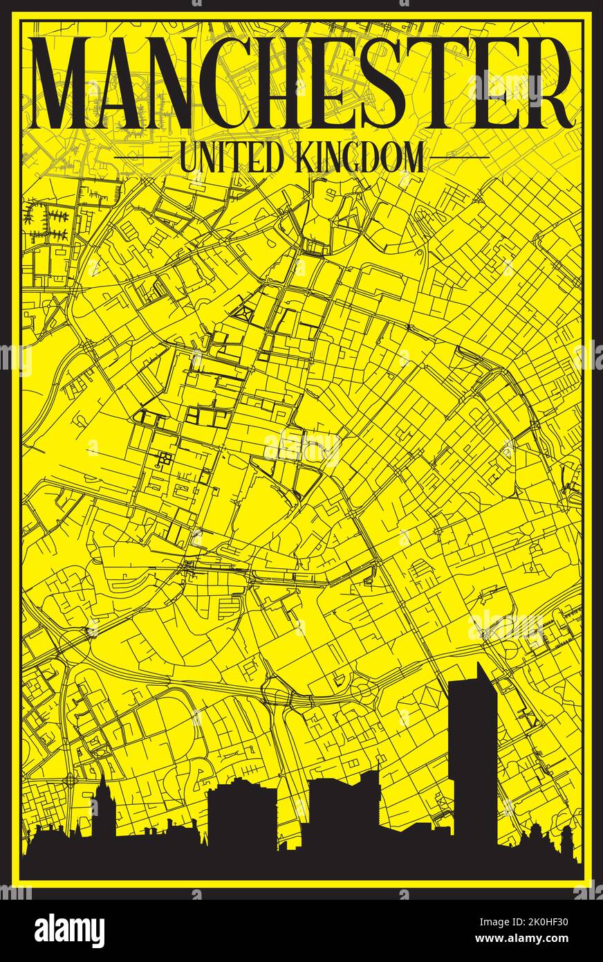 Old manchester city map hi-res stock photography and images - Alamy