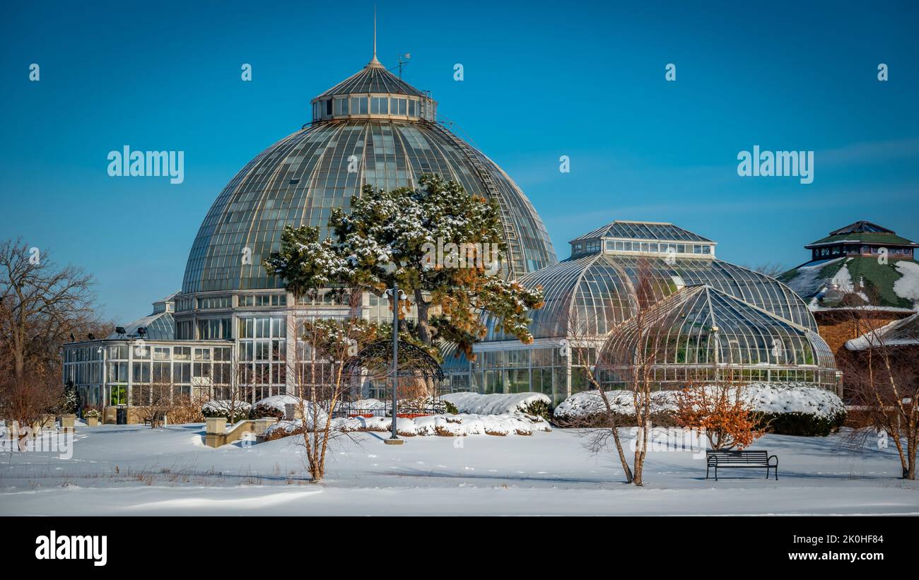 The Belle Isle Aquarium in Belle Isle Park, Detroit, Michigan during ...