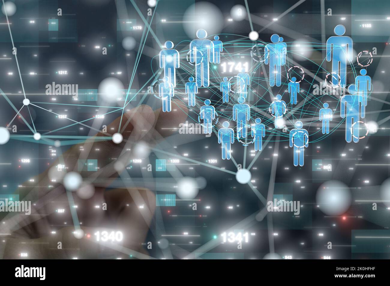 A group of 3D rendered blue people icons Stock Photo - Alamy