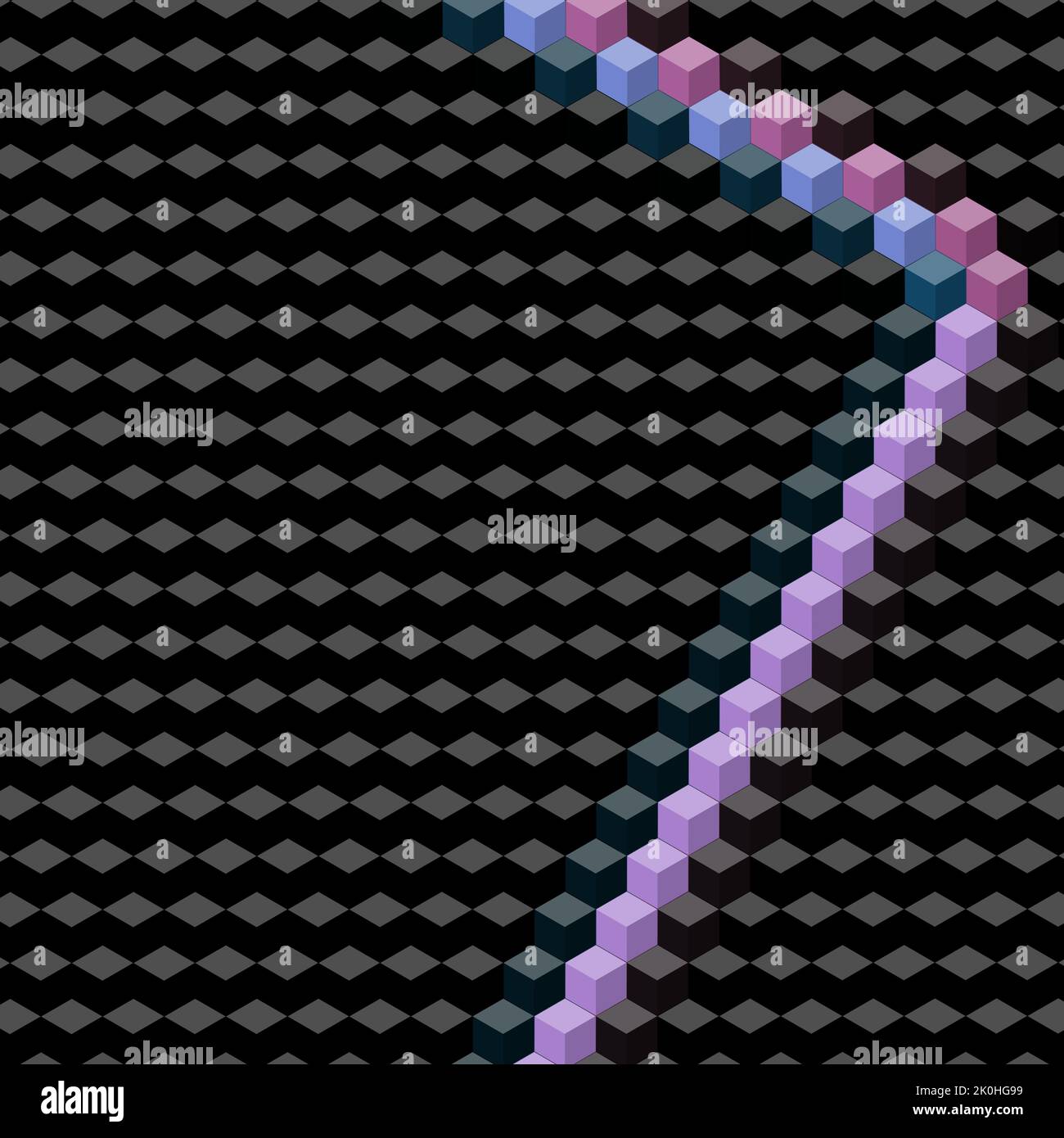 Illustration Of Colorful Isometric 3d Cube With Abstract Multicolor Pattern Background Wallpaper