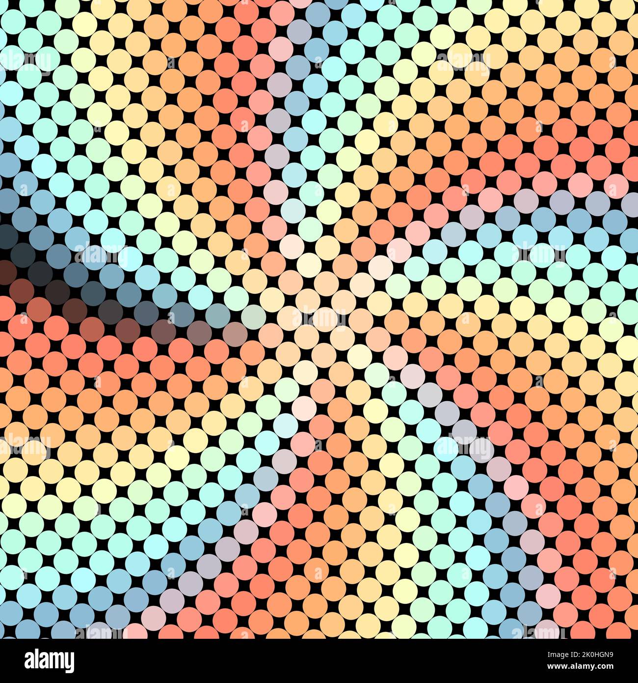 Abstract geometric colorful round shape polka dot pattern with ...