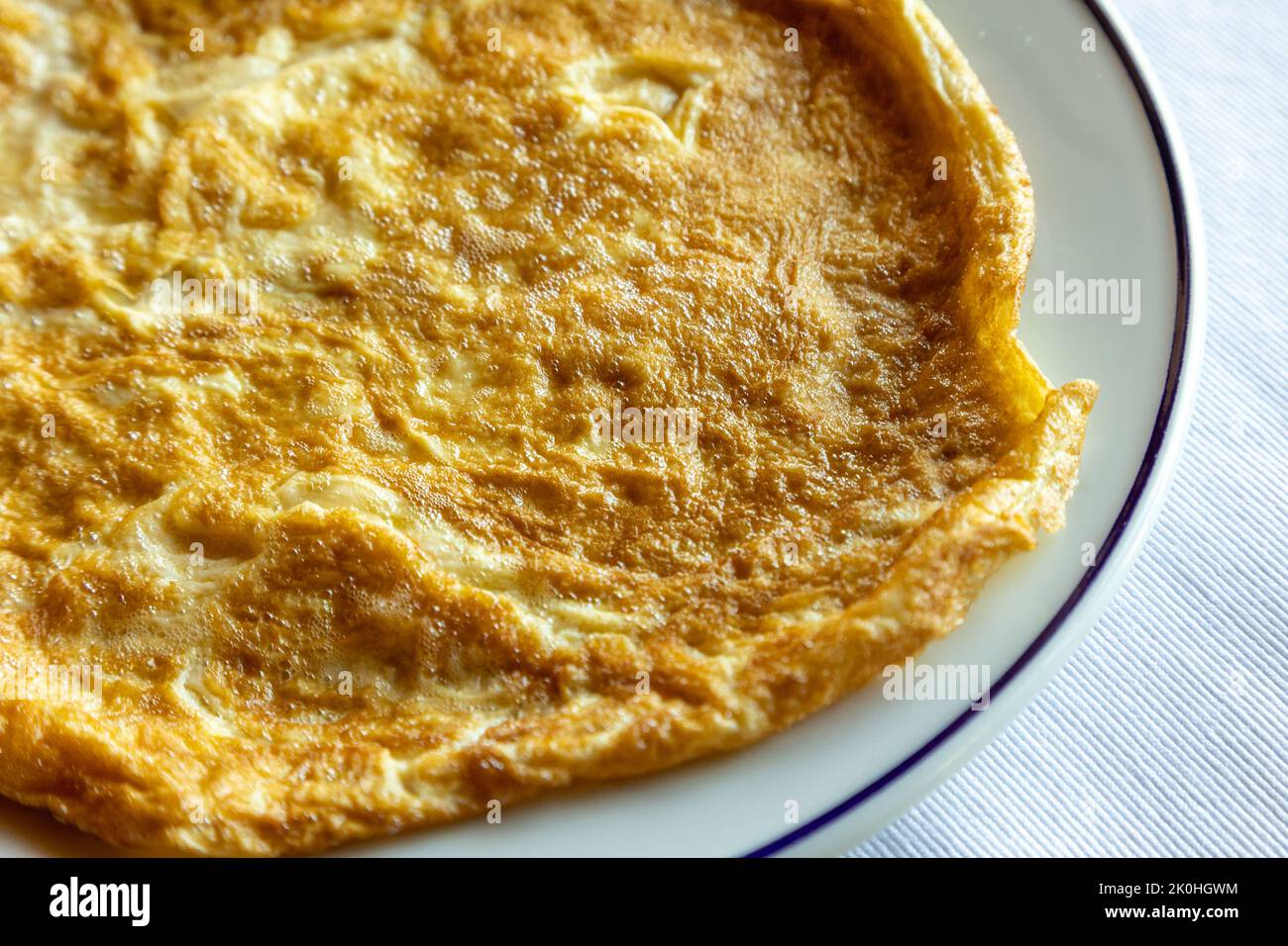 a High angle closeup of Omelette dish Stock Photo - Alamy